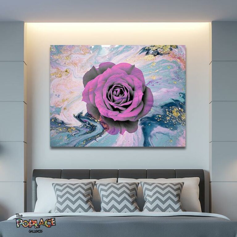 Tableau Fleur Rose Abstract – ThePoplace